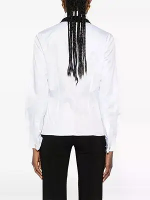 CATALINA Crystal-cuff Scarf Shirt