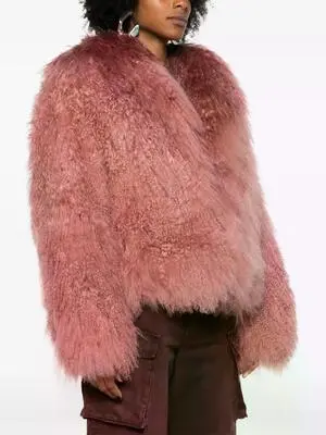 Attico Brushed Shearling Jacket - Pink