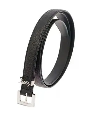 Saint Laurent Cassandre-loop Leather Belt