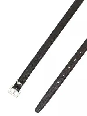 Saint Laurent Cassandre-loop Leather Belt