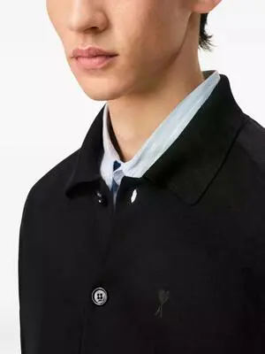 AMI Paris De Coeur Chest-embroidered Cardigan