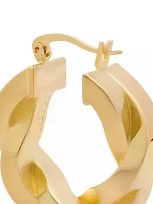 AMI Paris Brass Tresse Hoop Earrings