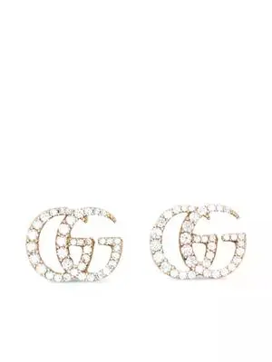 Gucci Gg Marmont Crystal Earrings - Gold