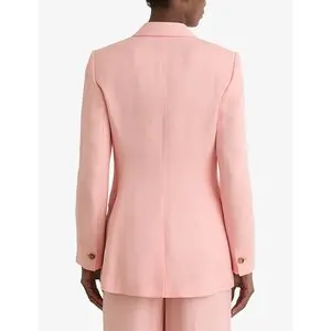 REISS Magda Peak-lapel Double-breasted Woven Blazer