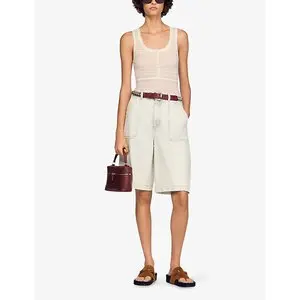 Sandro Sleeveless Knitted Bodysuit - Ecru