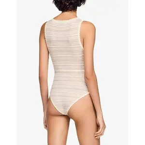 Sandro Sleeveless Knitted Bodysuit - Ecru