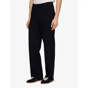 Sandro Straight-leg Elasticated-waist Knitted Jogging Bottoms