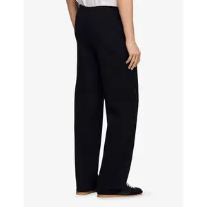 Sandro Straight-leg Elasticated-waist Knitted Jogging Bottoms