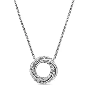 David Yurman Crossover Pendant Necklace - Silver