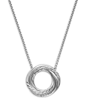 David Yurman Crossover Pendant Necklace - Silver
