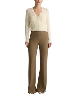 St. John Perle Crepe Knit Cardigan Sweater