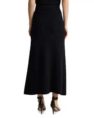 St. John Breton Stripe Knit Maxi Skirt