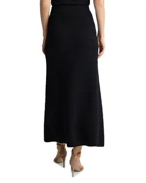 St. John Breton Stripe Knit Maxi Skirt