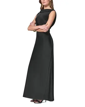 Donna Karan New York Sleeveless Maxi Dress With Ruffled Detail
