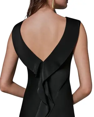 Donna Karan New York Sleeveless Maxi Dress With Ruffled Detail