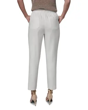 Donna Karan New York Pleated Straight Trousers - Cream