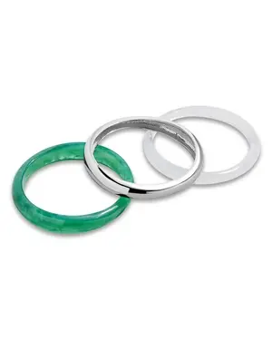 Baublebar Raven Resin Bangle Set - Silver