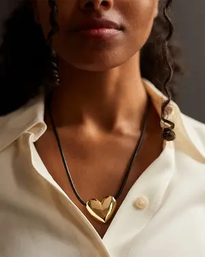 Baublebar Millie Bubble Heart Paracord Pendant Necklace - Gold
