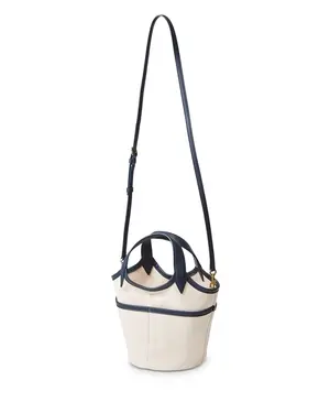 Veronica Beard Canvas Anchor Bag - Navy/ecru