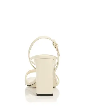 JIMMY CHOO Elsy 85 Block Heel Sandals - Latte