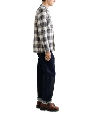 WAX LONDON Whiting Plaid Overshirt - Ecru/green