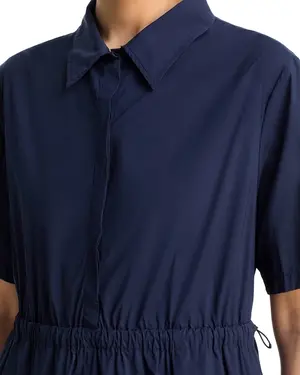 Herno Collared Midi Dress - Navy