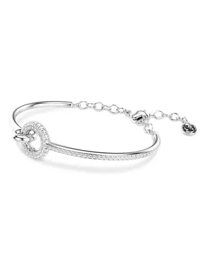 SWAROVSKI Dextera Crystal Circle Bangle Bracelet - Silver
