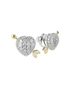SWAROVSKI Idyllia Heart Arrow Stud Earrings - Gold/silver