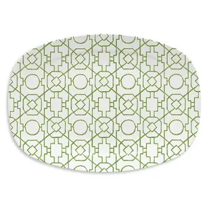 MARIPOSA Aqua Trellis Platter - Green