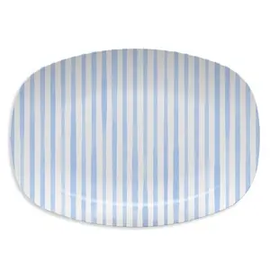 MARIPOSA Blue Simple Stripes Platter - Light Blue