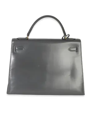 Hermès Sellier Kelly 32 Leather Handbag - Gray