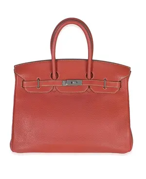 Hermès Birkin 35 Leather Handbag Pink