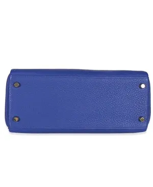 Hermès Retourne Kelly 28 Leather Handbag - Blue