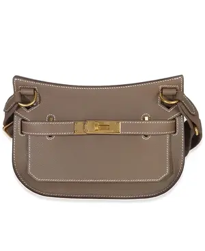 Hermès Jypsiere Leather Handbag - Gray