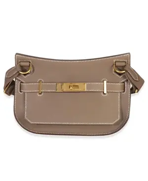 Hermès Jypsiere Leather Handbag - Gray