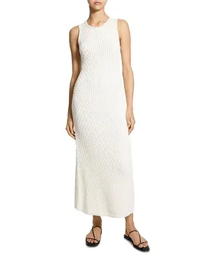 Theory Cable Knit Maxi Dress - Ivory
