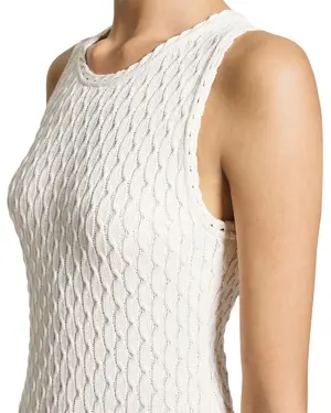 Theory Cable Knit Maxi Dress - Ivory