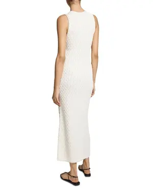 Theory Cable Knit Maxi Dress - Ivory