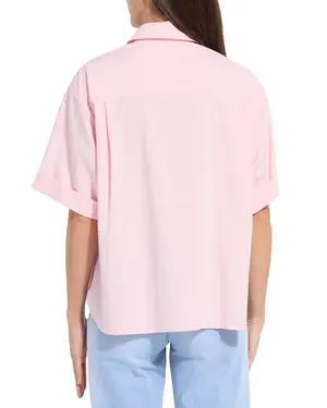 Lyssé Corinna Oversized Cropped Shirt - Rose