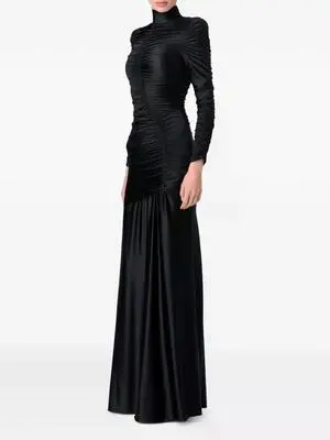 MURMUR Long-sleeve Ruched Maxi Dress