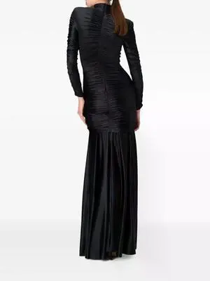 MURMUR Long-sleeve Ruched Maxi Dress
