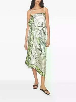 Tory Burch Cockatoo Oversized Bandana Square Scarf - Neutrals