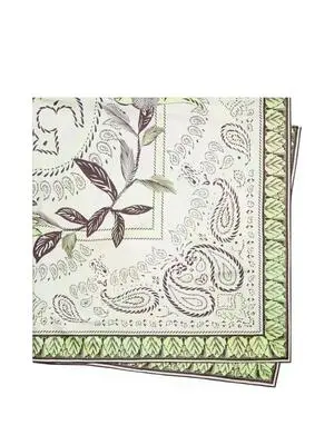 Tory Burch Cockatoo Oversized Bandana Square Scarf - Neutrals