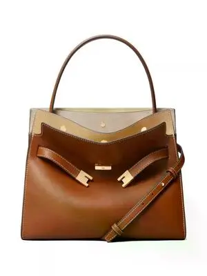 Tory Burch Small Lee Radziwill Double Bag - Brown | Editorialist