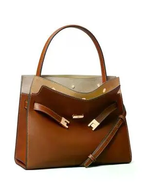 Tory Burch Small Lee Radziwill Double Bag - Brown