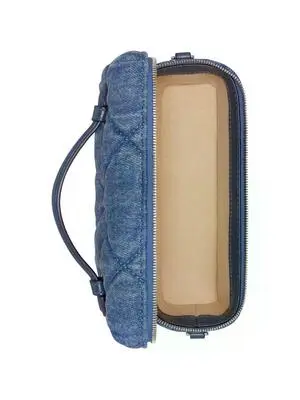Tory Burch Kira Diamond Quilt Denim East-west Vanity Case - Blue