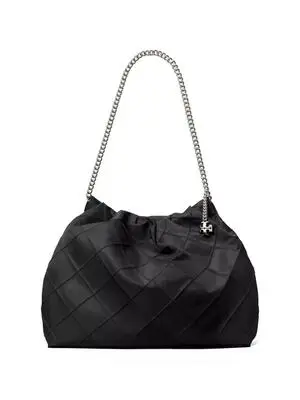 Tory Burch Fleming Nylon Shoulder Bag - Black