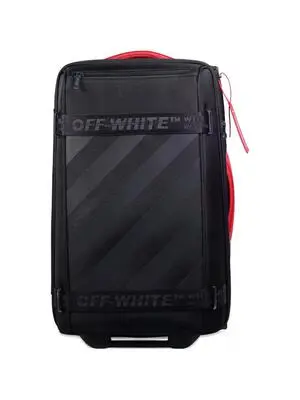 Off-White Diagonal Stripe Suitcase - Black