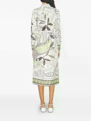 Tory Burch Printed Silk Shirt Dress