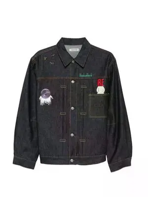 Undercover Printed Denim Jacket - Blue